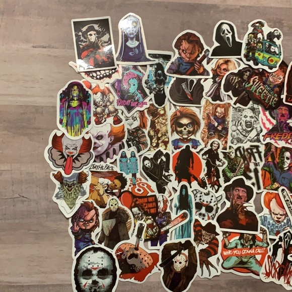 Other | Horror Movie Stickers 5pcs Waterproof Vinyl Stickers | Poshmark